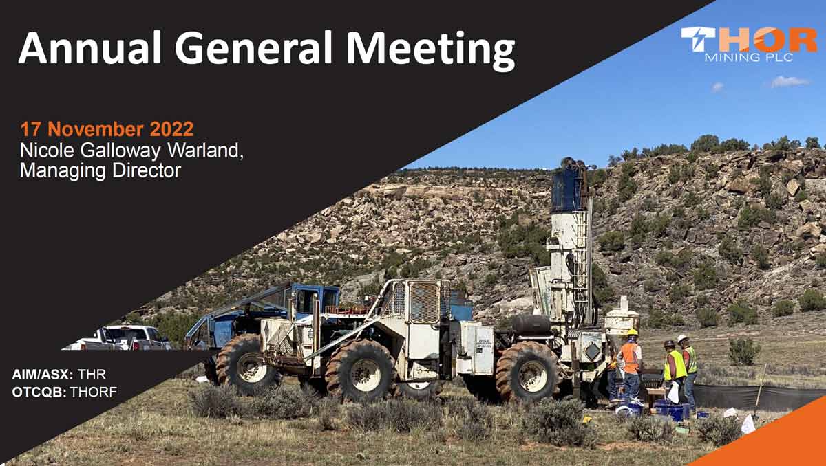 AGM Presentation (2022) | Thor Energy PLC