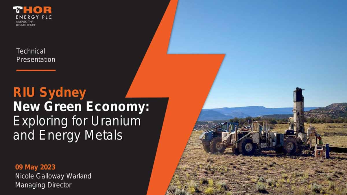 Investor Presentation - PDAC 2023 | Thor Energy PLC